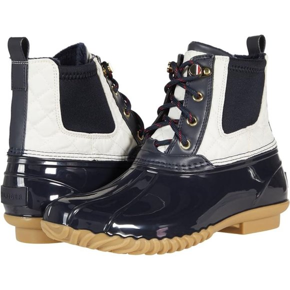 Tommy Hilfiger | Shoes | Tommy Hilfiger Boots Hada Navy Multi Lace Up ...